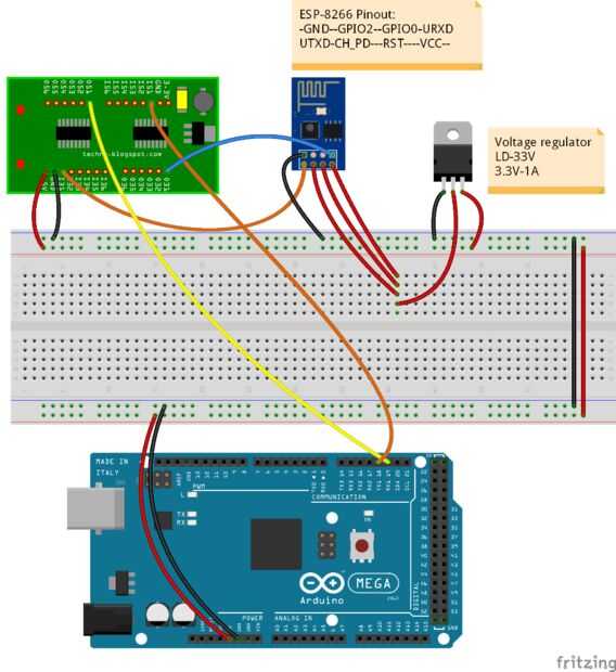 Planta WIFI, sistema de monitoreo basado en Arduino MEGA y ESP8266 / Paso 1: Cómo conectar ...