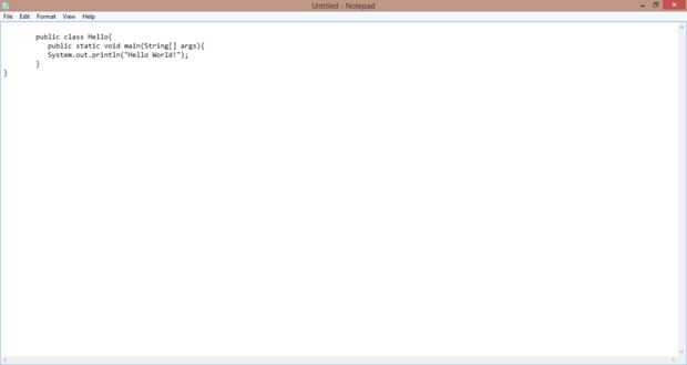 Utilice el Bloc de notas y comandos para Java programación / Paso 1 ...
