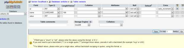 Conectando Arduino A Mysql Base De Datos Con Usb Con Mysqlio Paso 3 Configuración De La Base