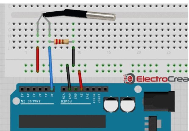 Temperatura con Arduino y de Termistor NTC 10k / Paso 1: Conecta ... Temperatura con Arduino y de Termistor NTC 10k / Paso 1: Conecta ...