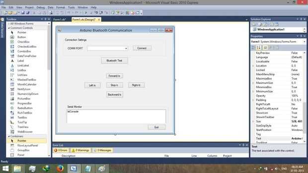 Cómo programar Arduino Bluetooth comunicación Serial de Visual Basic Express 2010 / Paso 2 ...