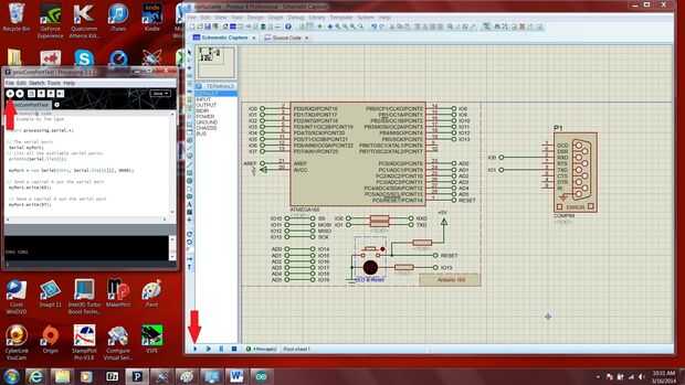 Procesamiento utilizando el modelo de arduino de proteus / Paso 10 ...