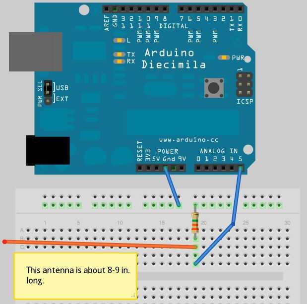 Detector De Emf Campo Electromagnético De Arduino
