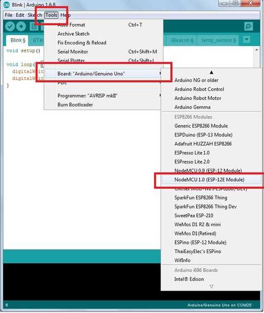 El Primer Uso De Nodemcu Esp12e Devkit V2 Paso 3 ¿cómo Utilizar El Ide De Arduino Al Programa
