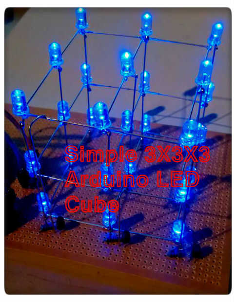 Simple 3 X 3 X 3 Led Cubo Con Arduino