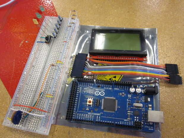 Arduino Powered Glcd Gráfico Lcd Hice En Techshop Paso 1 Materiales