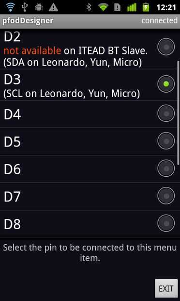 Generador De Código Para Menús Personalizados De Android Arduino Activar Salidas De Arduino Y