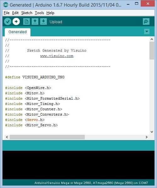 Arduino: Control de servos con botones / Paso 9: Generar, compilar y ... Arduino: Control de servos con botones / Paso 9: Generar, compilar y ...