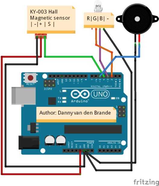 Arduino - Detector de campo magnético con la KY-003 o KY-035 / Paso 1: Códigos de esquema y ...