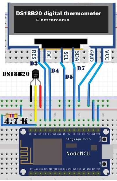 Termómetro digital en pantalla OLED con sensor de temperatura NodeMCU ... Termómetro digital en pantalla OLED con sensor de temperatura NodeMCU ...