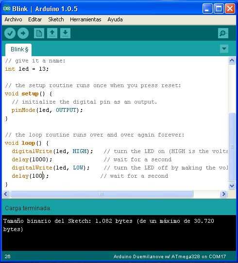 Arduino Leonardo como ISP / Paso 5: Microcontrolador de Atmel objetivo 1: Atmega328p (quema de ...