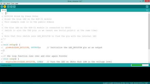 Esp8266 12e con IDE de Arduino con solución + ejemplos / Paso 4: Subir el SKETCH - askix.com