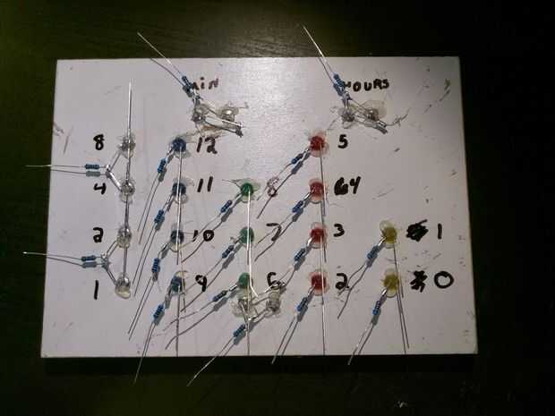 Reloj binario de Arduino / Paso 5: Instalación de los LEDs - askix.com