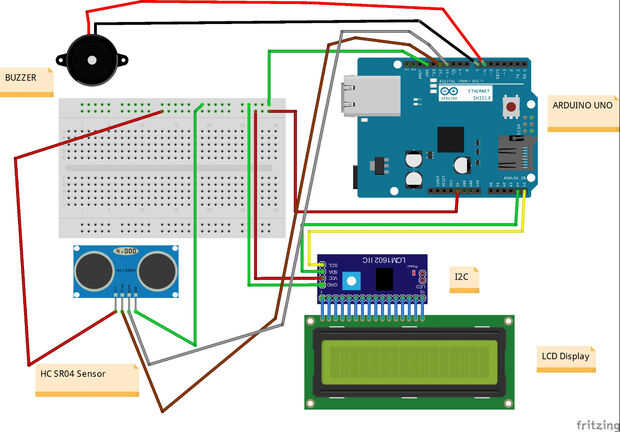 Visualización de la distancia de Arduino y alarma / Paso 1: - askix.com