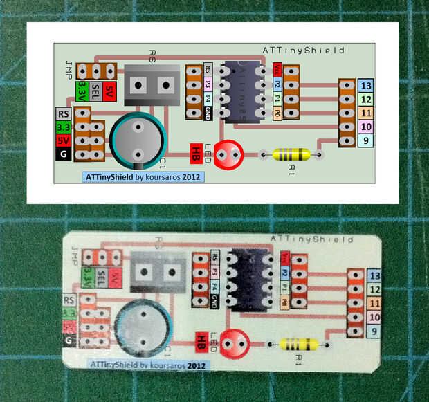 Programador de Arduino ATtiny85 Shield PCB [ATtinyShield] / Paso 4: Acabado del PCB... - askix.com