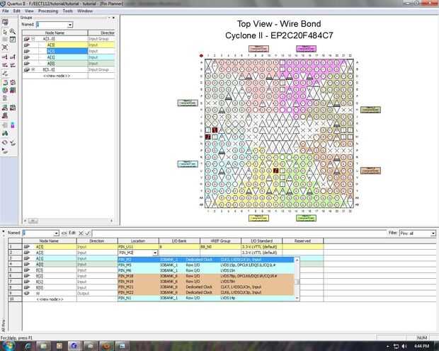 El Software De Fpga Altera Y Quartus Ii Paso 22 Pin Planner 2