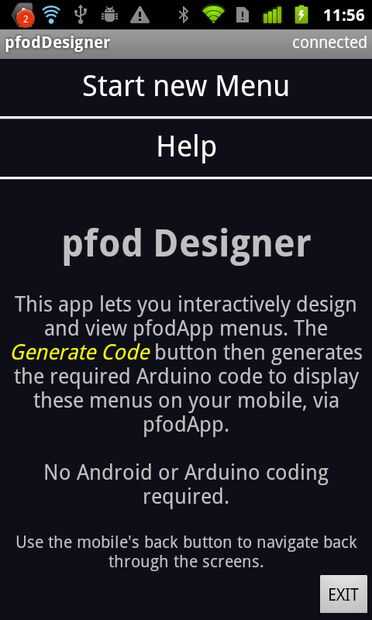 Generador De Código Para Menús Personalizados De Android Arduino Activar Salidas De Arduino Y