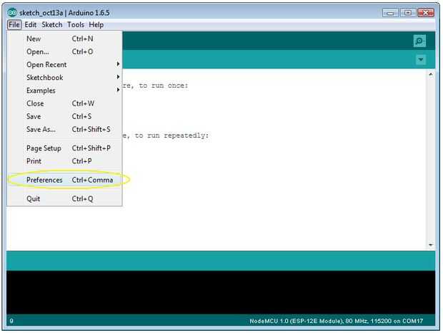 Programación ESP8266-12E utilizando software/IDE de Arduino / Paso 4: Donde se encuentra el ...