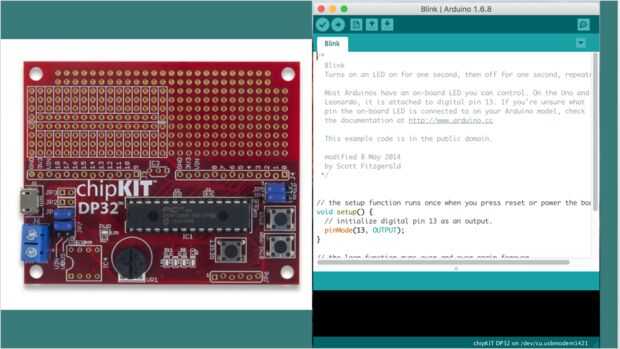 El chipkit dp32 de programación usando el IDE de Arduino - askix.com