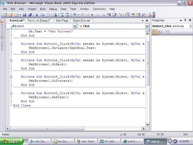 Hacer Un Navegador Web En Visual Basic Paso 8 Código De Actualización